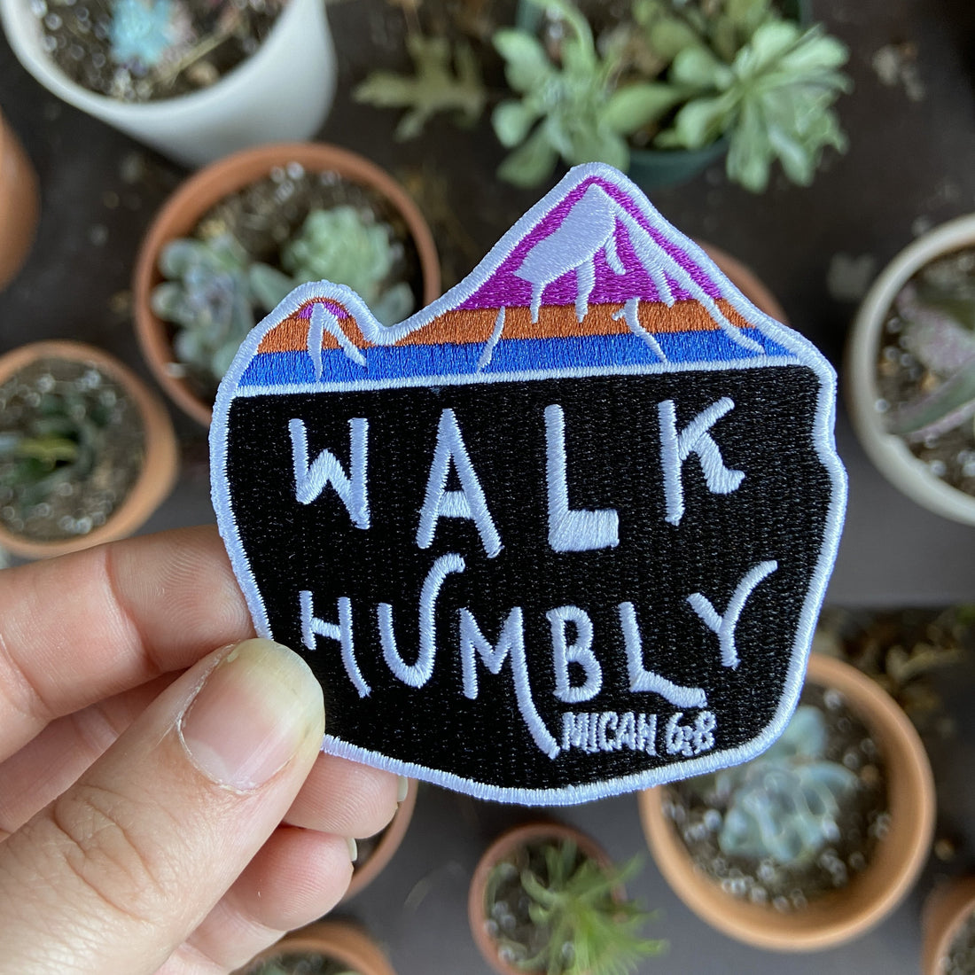 Walk Humbly - Micah 6:8 Iron On Patch – Wanderer Catholic